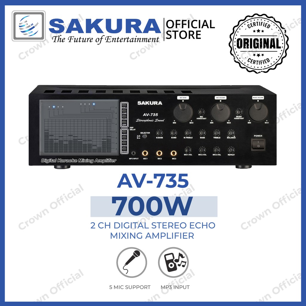SAKURA AV-735 MIXING AMPLIFIER | Shopee Philippines