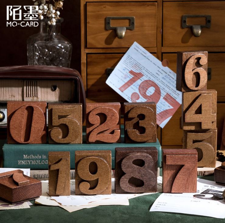 Large Vintage Numbers / Big Digits Rubber Stamps (Sold Individually ...