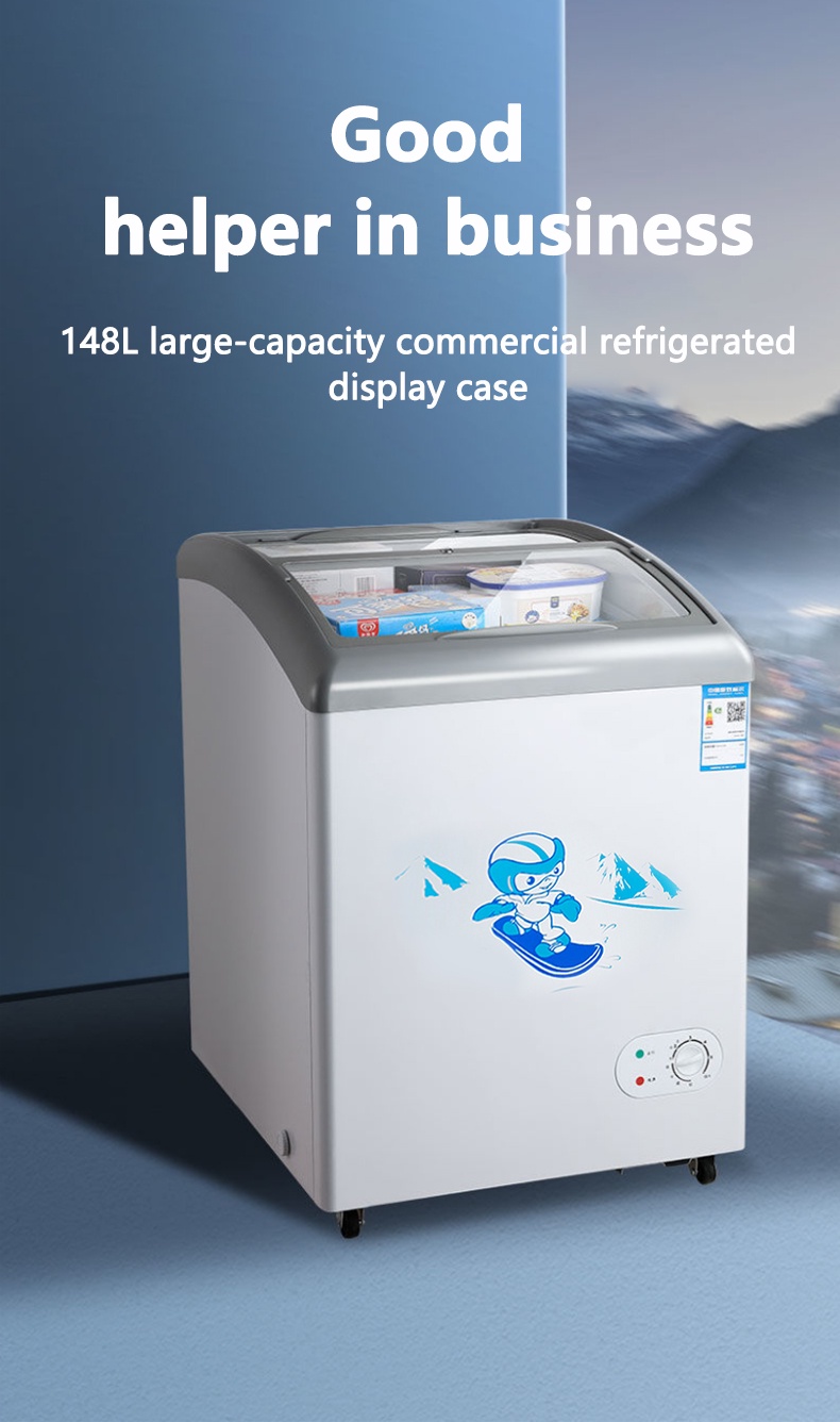 HAILANG 148L Freezer Ice Cream Cabinet Display Freezer Horizontal ...
