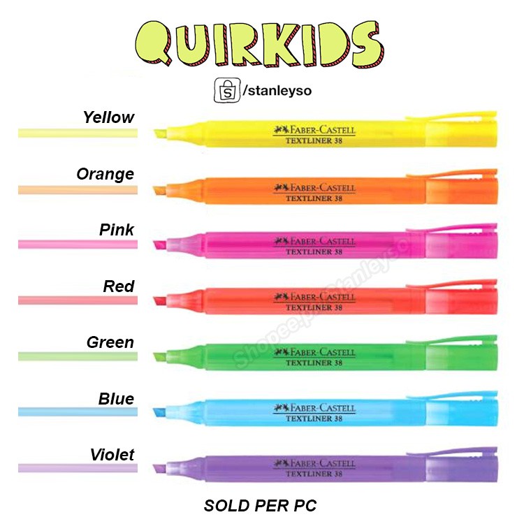 Faber Castell Textliner 38 Flourescent Highlighter Pen | Shopee Philippines