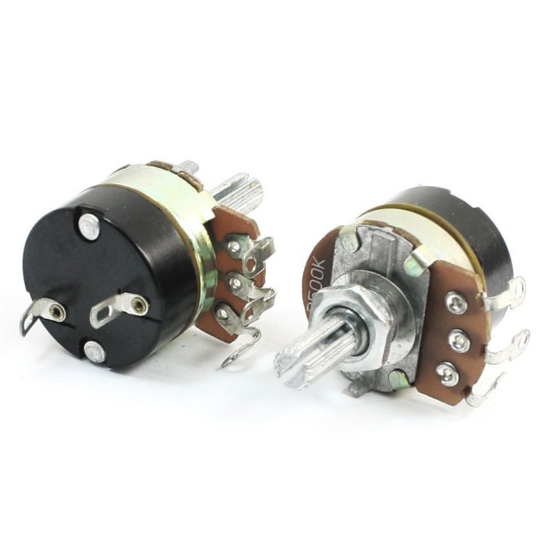 2Pcs 500K Ohm Single Linear Taper Potentiometers with on/off Switch | Shopee Philippines