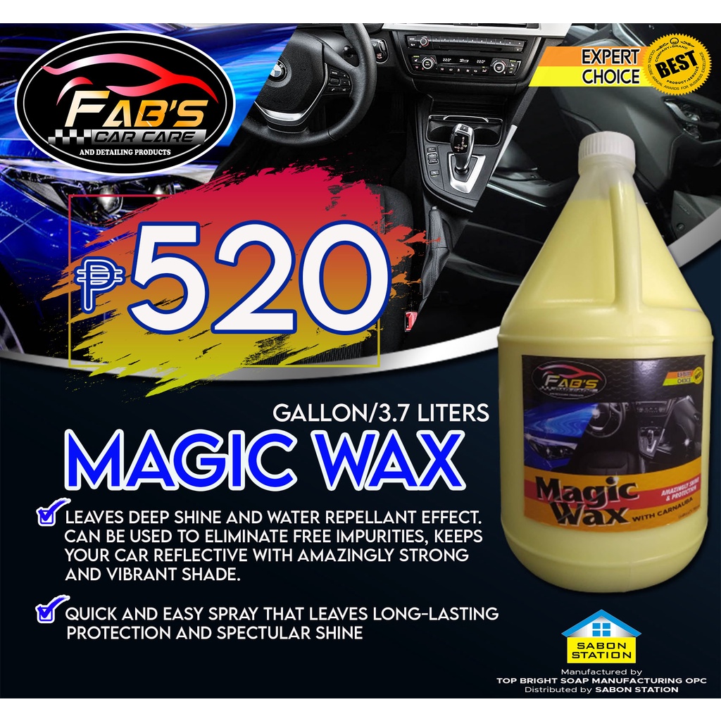 Fabs Car Care Magic Wax 1Gallon *Maximum of 4 Gallons per order ...
