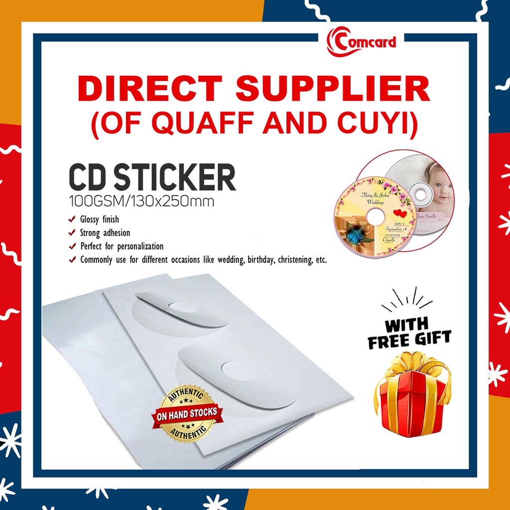 (100 GSM 130x250mm Circles) QUAFF Double CD Sticker | CPM | Shopee ...