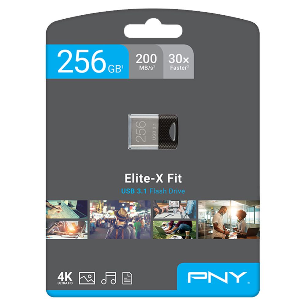 PNY 256GB Elite-X Fit USB 3.1 Flash Drive (Read: 200MB/s), P ...