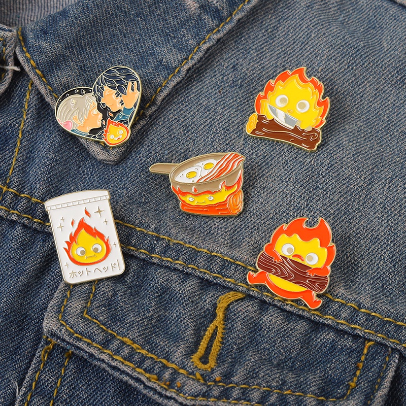 5 Styles Flame Elf Enamel Brooch Anime Lapel Pin Collectibles Gifts for ...