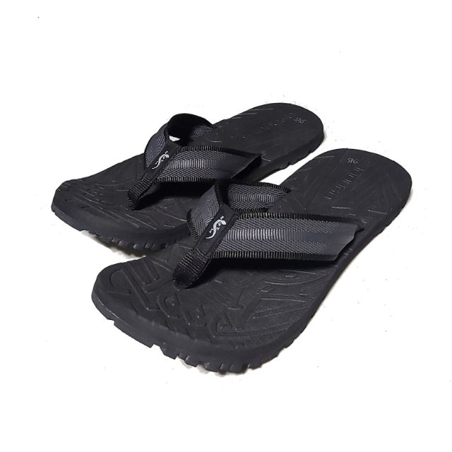 Outdoor slippers SANTH057 1070 black x gray strap with black slipsole ...