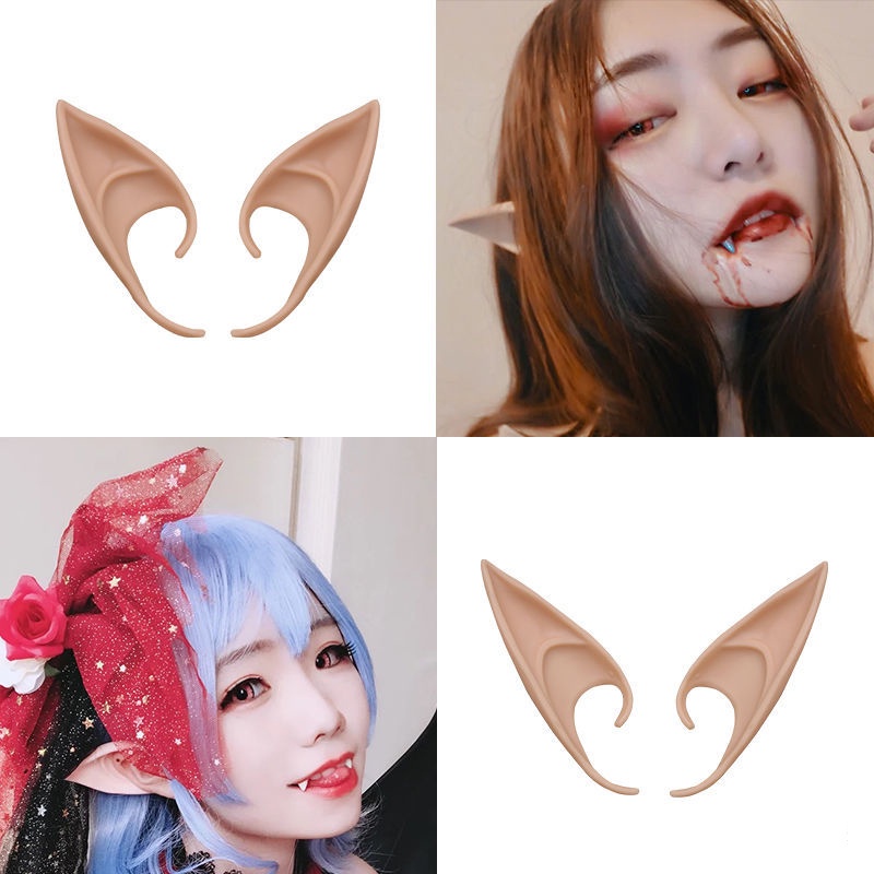 Latex Elf Ears Vampire Fangs Halloween Party Costume Props C1 | Shopee ...