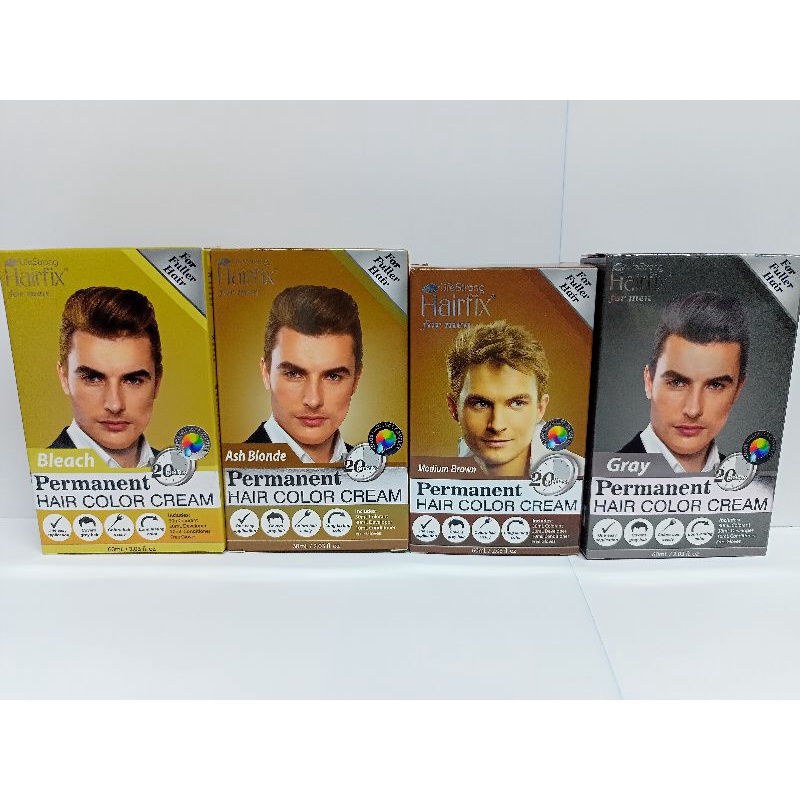 HAIRFIX FOR MEN PERMANENT HAIR COLOR CREAM | Shopee Philippines