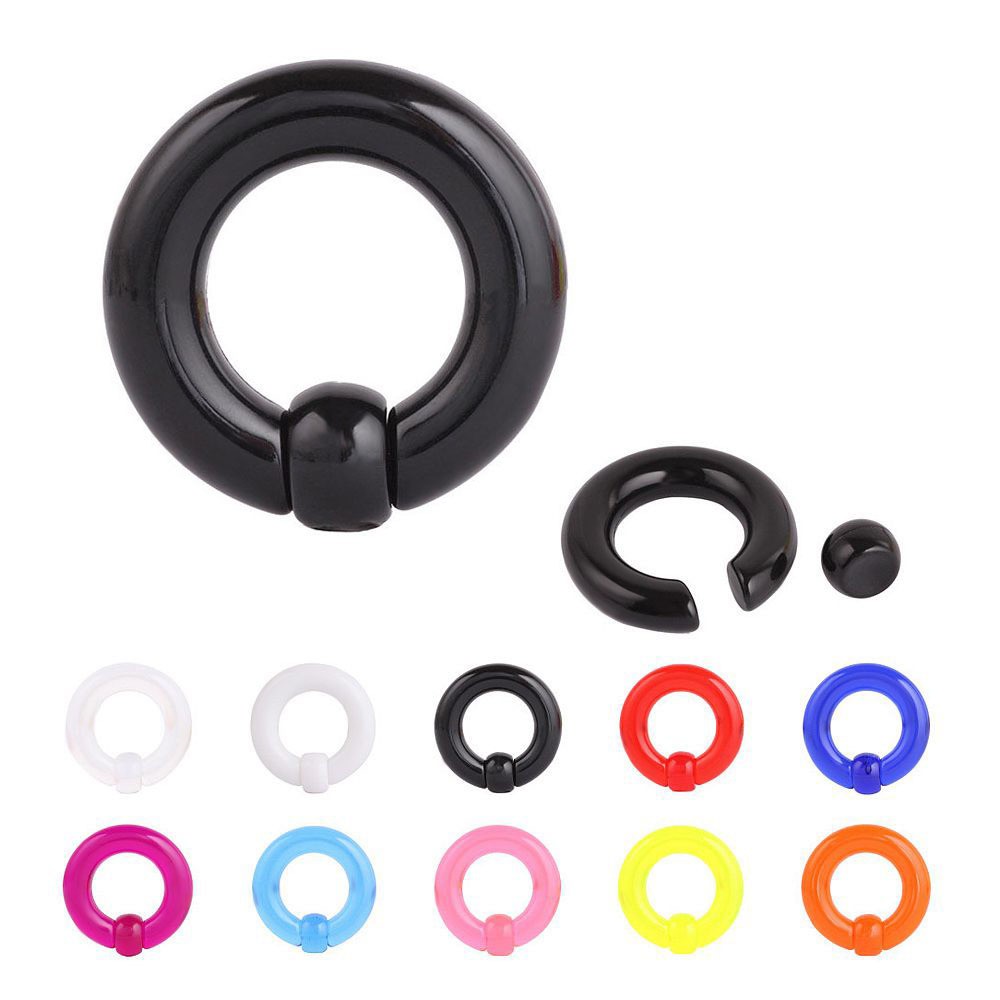 Alisouy 1PC Acrylic Captive Bead Rings Septum Clickers Ear Plugs Tunnel ...