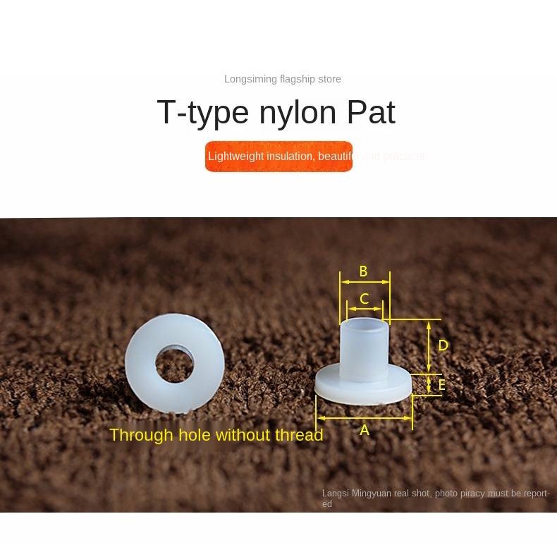 T-type nylon gasket plastic concave-convex screw sleeve insulation ...