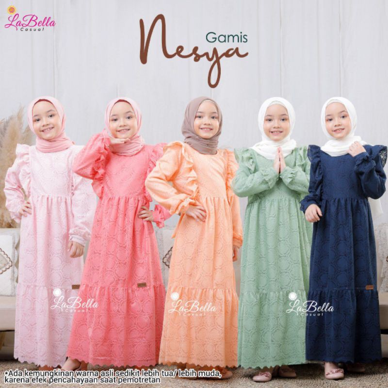 LABELLA 2-3 years Casual Gamis for Children NESYA Brocade Party Smooth ...