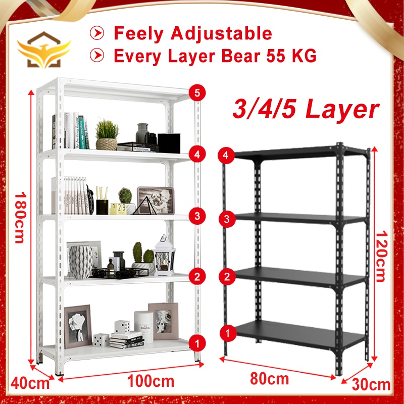 Shelves 4 Tiers 5 Layers Steel Shelf Metal Rack Cold-rolled Steel Layer ...