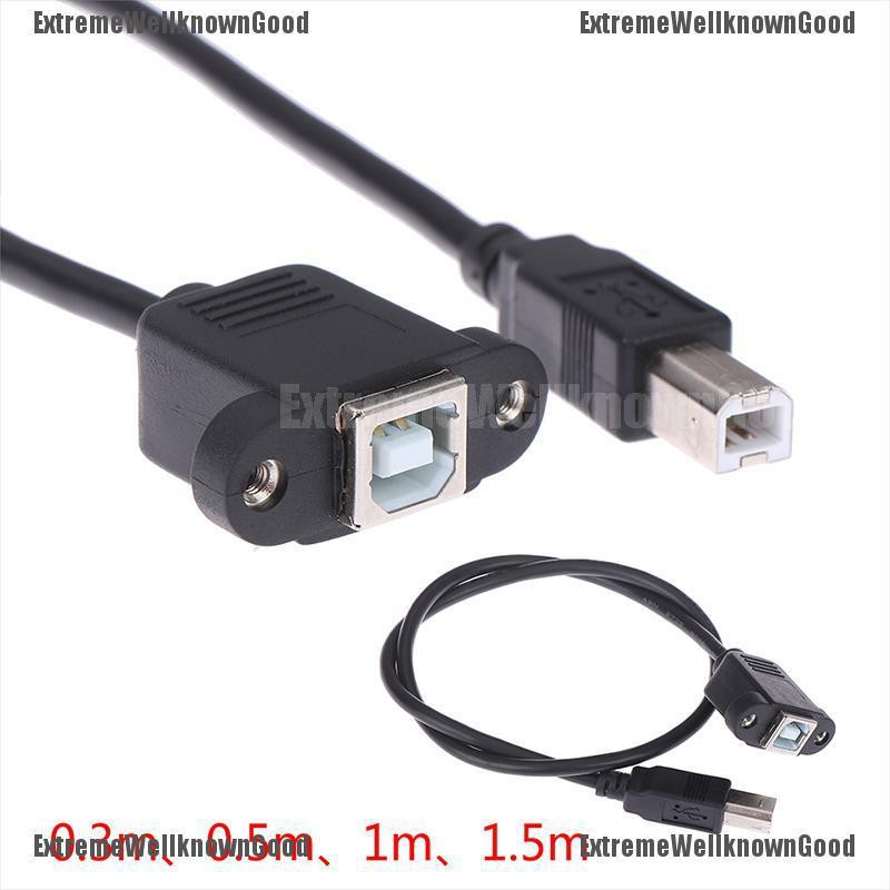 USB 2.0 Type B Male to Type B Female Printer Extension Cable With Panel ...