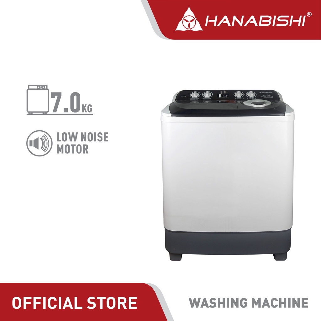 Hanabishi Twin Tub Washing Machine HWM470BLK | Shopee Philippines