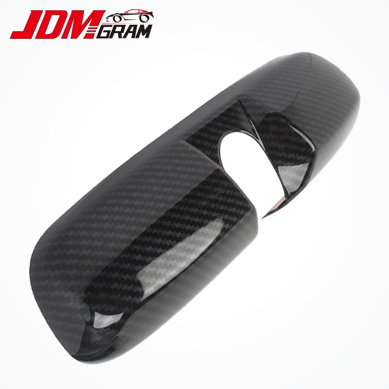 JDMGRAM Carbon Fiber Car Rearview Mirror Cover 1PC 70X250mm Universal ...