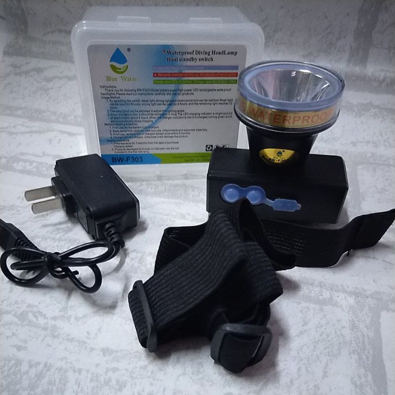 Waterproof LED Diving HeadLamp Dual Standby Switch (BW-F303) | Shopee ...