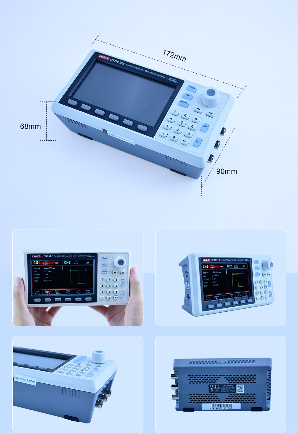 UNI-T UTG932E UTG962E Function/Arbitrary Waveform Generator DDS Support Frequency Sweep Output ...