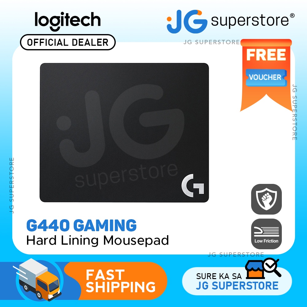 Logitech G440 Hard Polymer Core Mouse Pad w/ Low Friction Cloth Lining ...