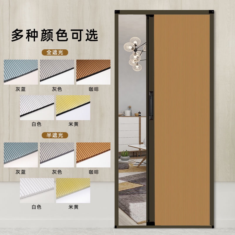 Bathroom folding sliding decorative door with rollers Honeycomb ...