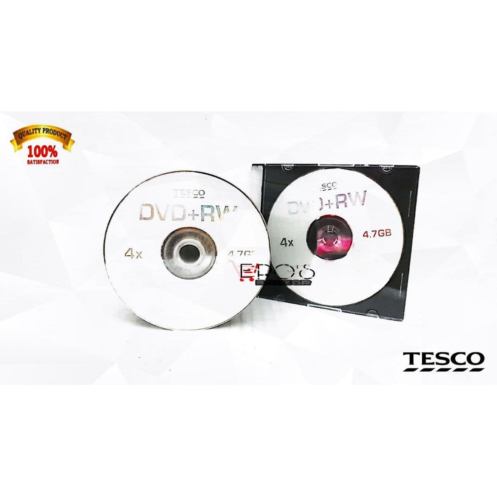 TESCO 4x DVD+RW / DVD-RW 4.7 GB (Spindle / 50's) | Shopee Philippines