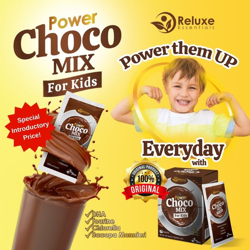 SALE! Power Choco Mix for KIDS by Reluxe Essentials (7 sachet) | Shopee ...