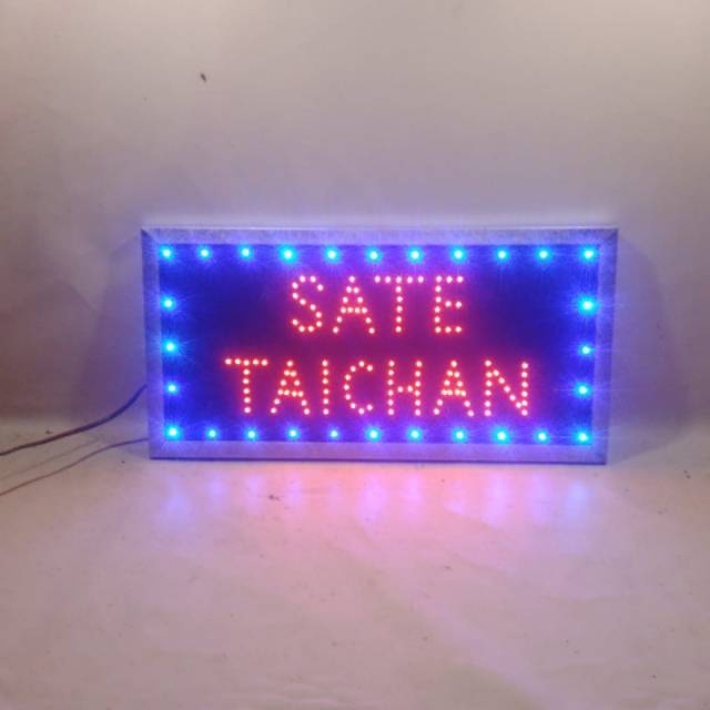 Outdoor led sign / taichan satay led light writing 50x30 cm | Shopee ...