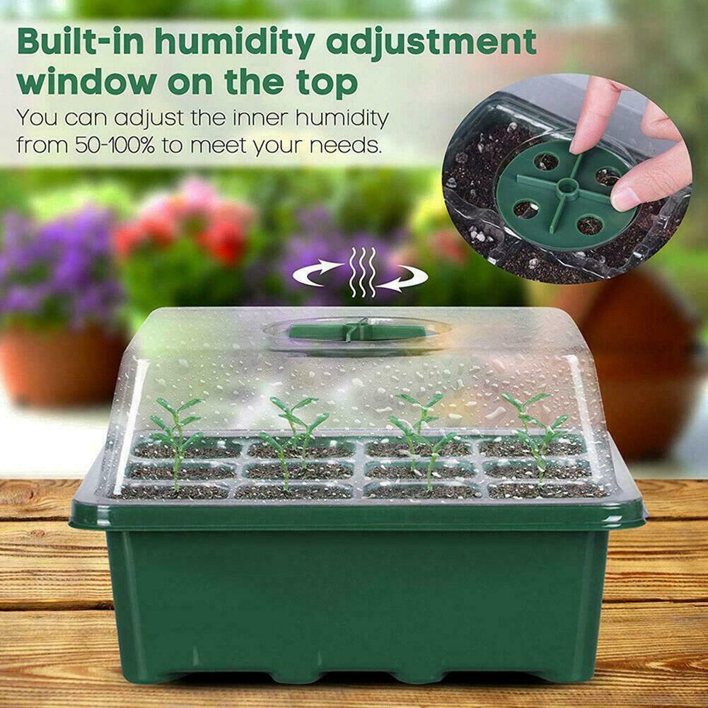 SUNRICH 12 holes Dome Lid Nursery Germinating Propagating Seedling ...