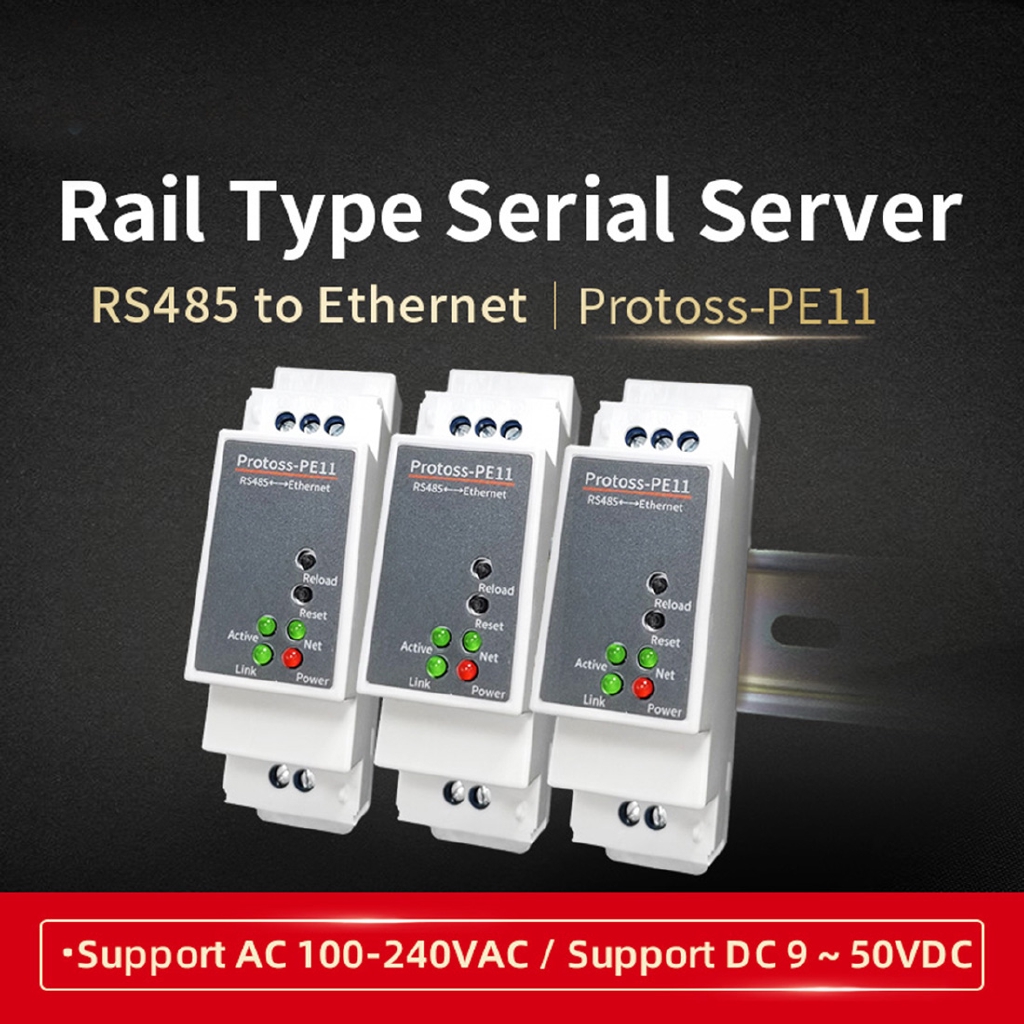 XT-XINTE Protoss-PE11 RS485 Wired to Ethernet Serial Server Mounting ...