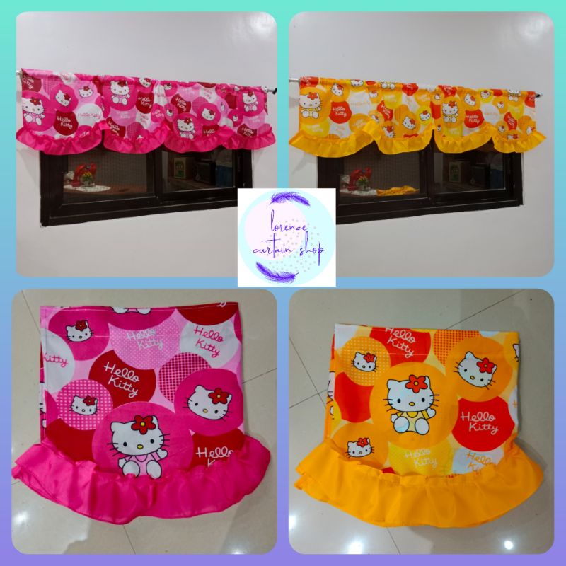 hello kitty scalop valance door /window curtain 60x15 inches | Shopee ...