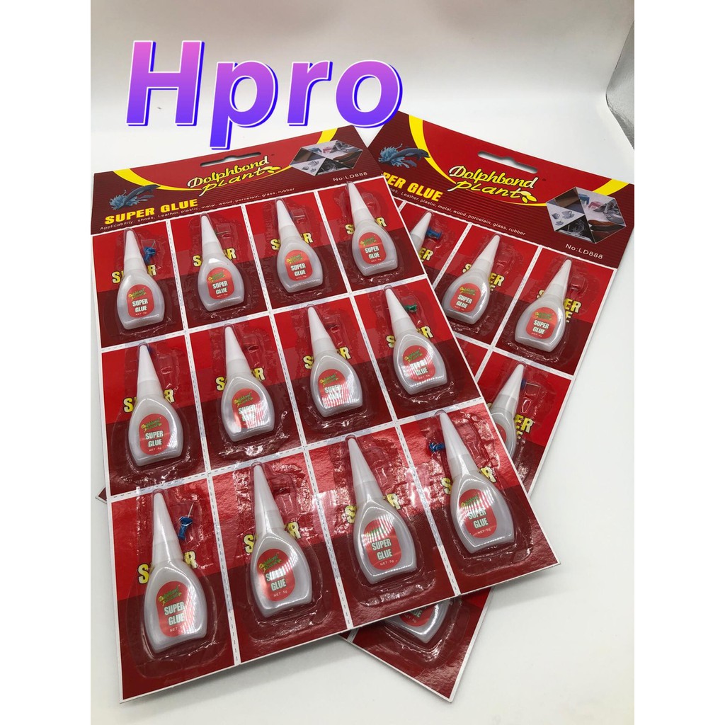 Hpro dolphin plant glue shoe glue super glue red version 1pad=12pc adhesive | Shopee Philippines