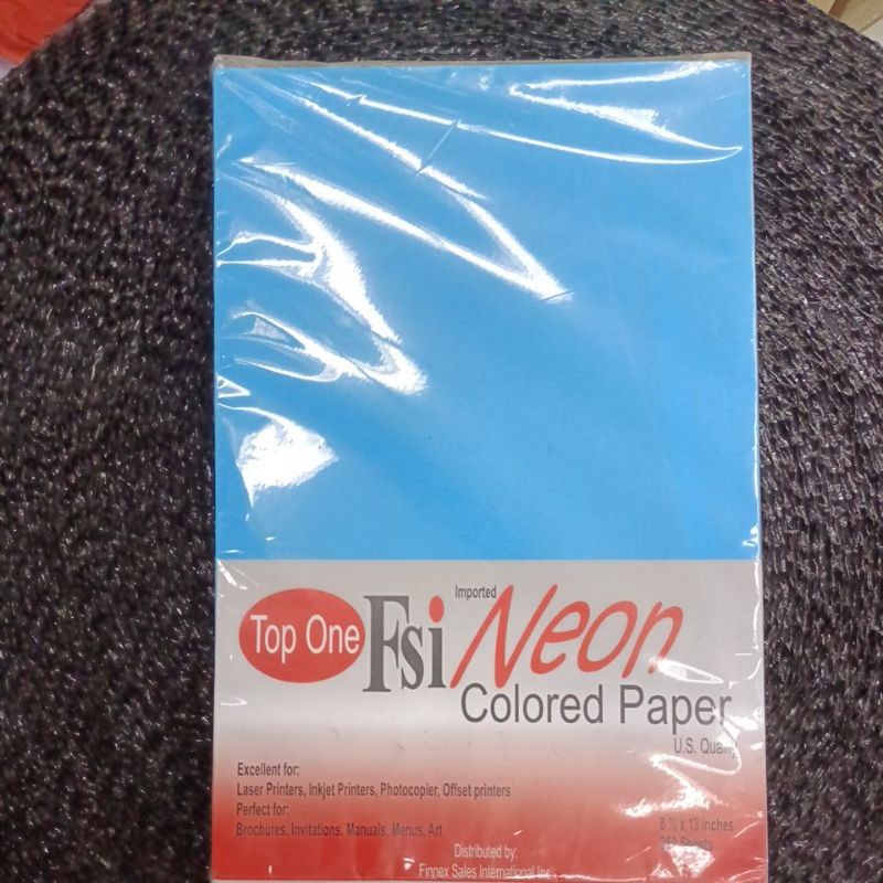 fsi neon colored paper 8 1/2x13 inches size long | Shopee Philippines