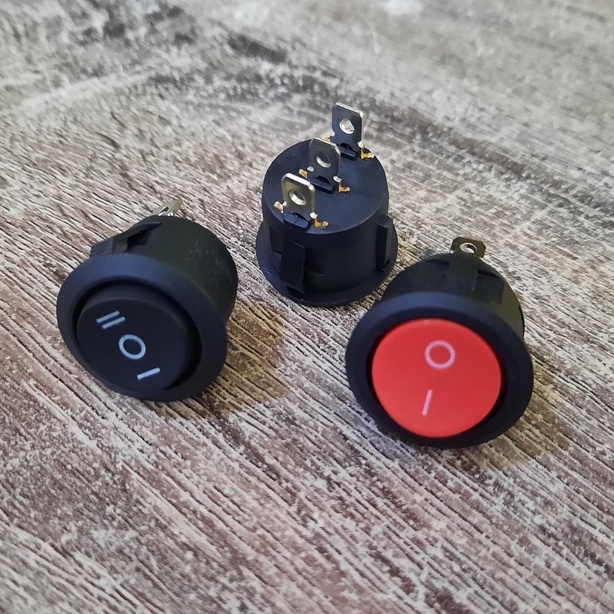 Push Switch 3 Pin Round 3 2 Way KCD1 6A 250V | Shopee Philippines