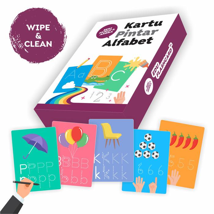 Card Edu Flashcard Smart Alphabet Cards Letters Numbers Learning To ...