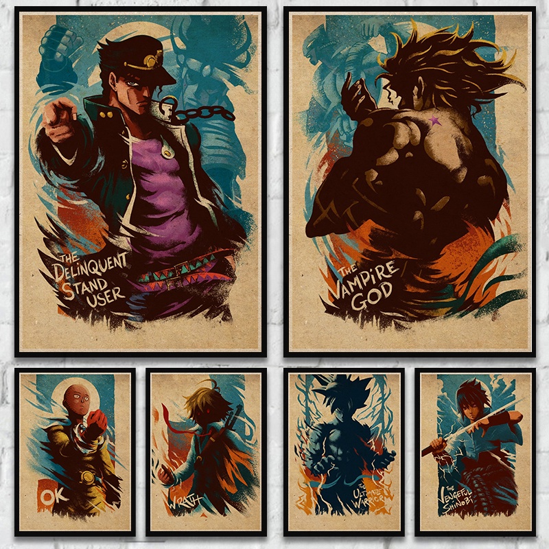 Japanese Animation Collection JOJO / Luffy High Quality Kraft Paper ...