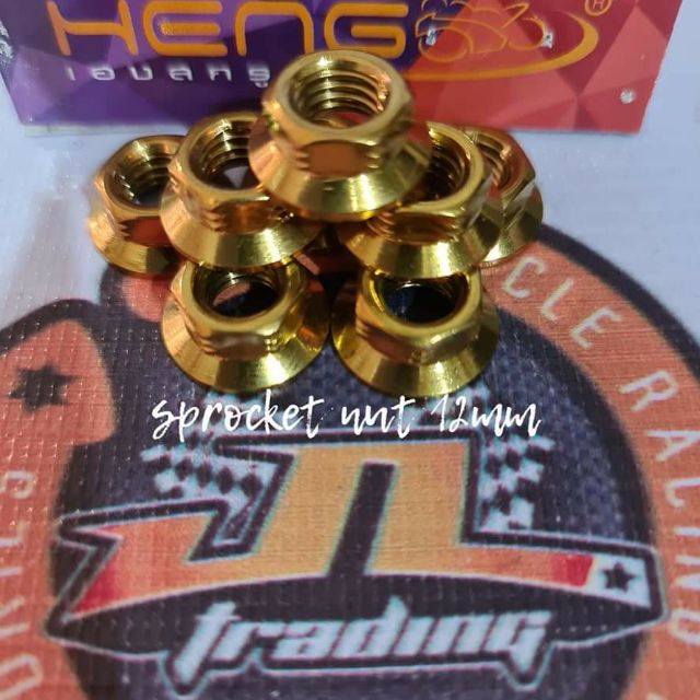 Heng 12mm nut (1 PC ONLY) (sprocket nut) sniper 135/sniper 150/sniper ...