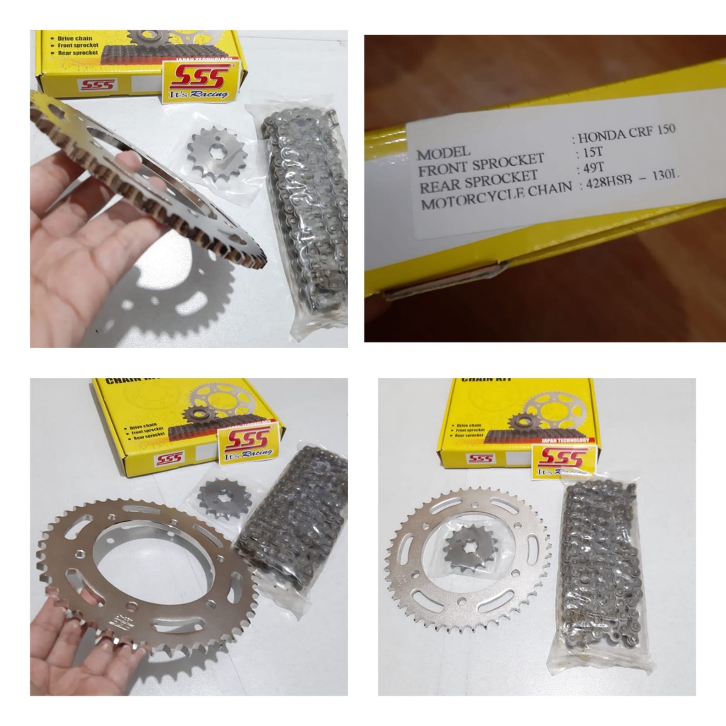 Gear set Honda CRF 150 Chainkit New type Gear set CRF 150 Chainkit SSS New type | Shopee Philippines