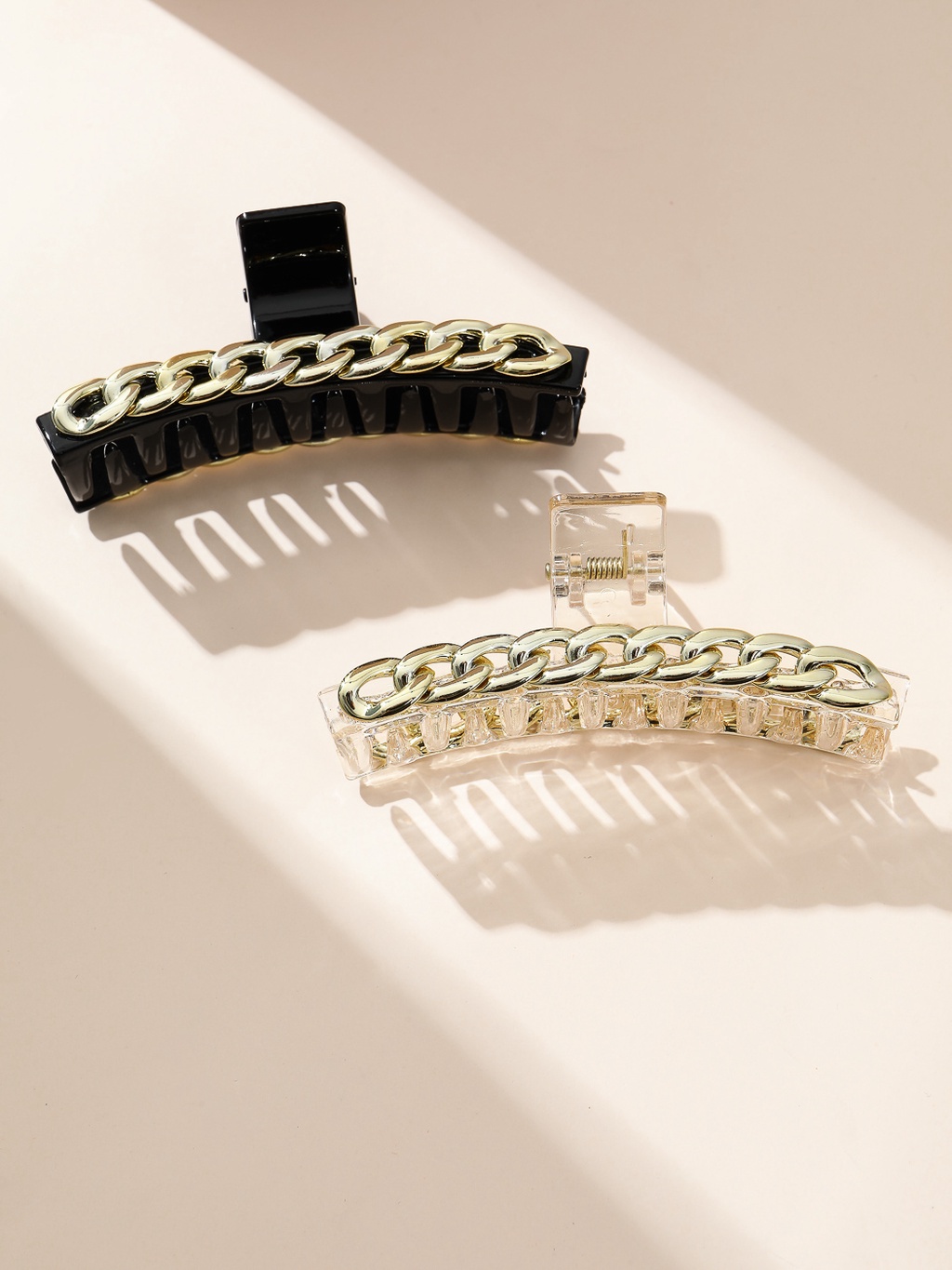 MINISO French Style Large Chain Hair Claw Clip | Shopee Philippines