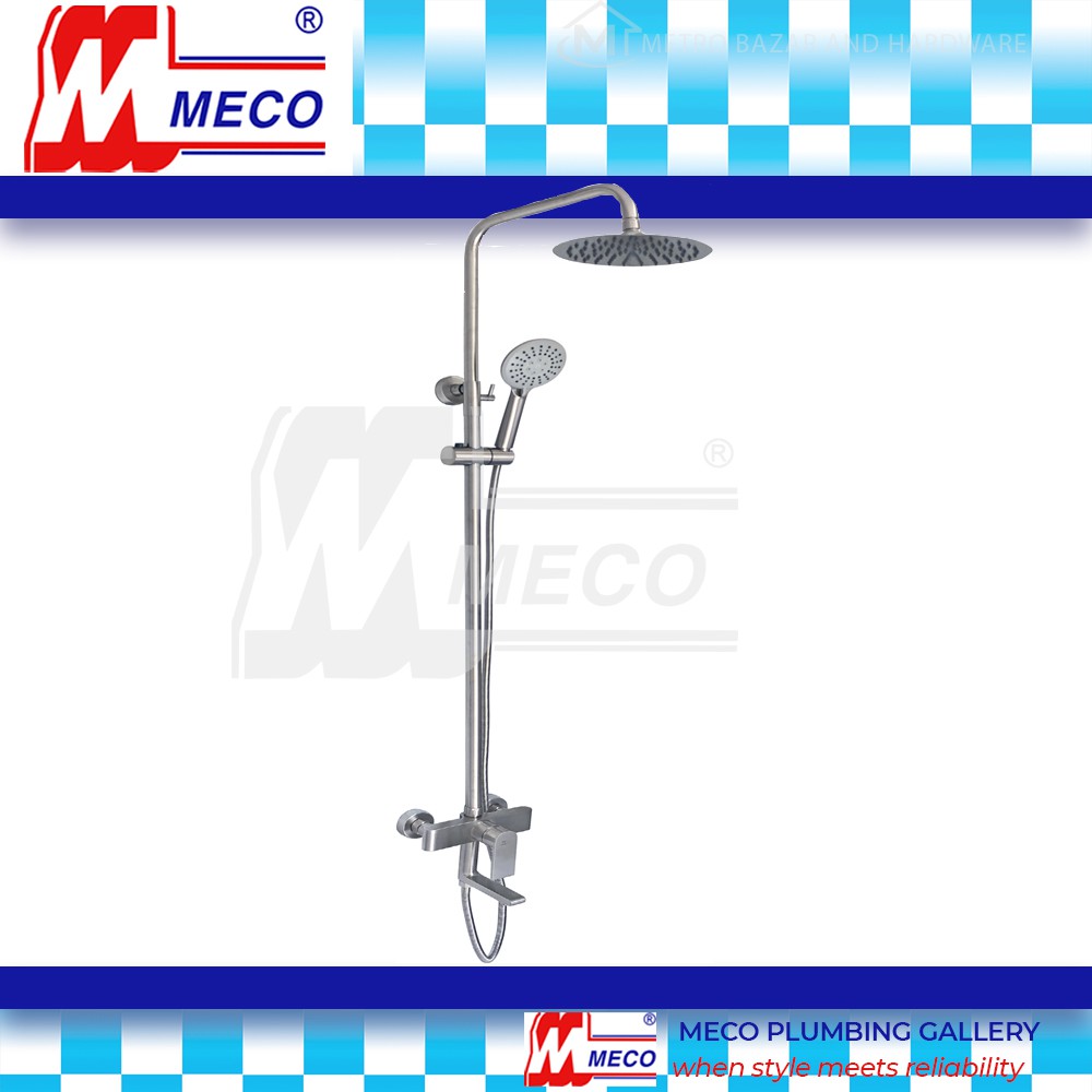 Meco Stainless Steel 304 Single Lever Shower Mixer #A321-SST (Round ...