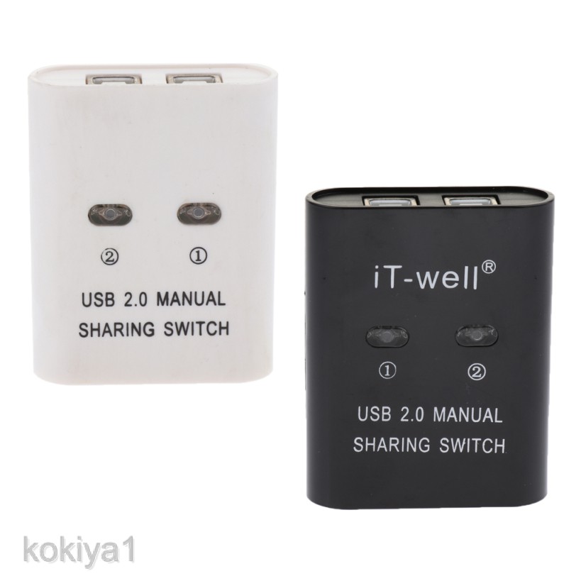 USB 2.0 Manual Sharing Switch KVM 2 Ports HUB For PC Printer | Shopee ...