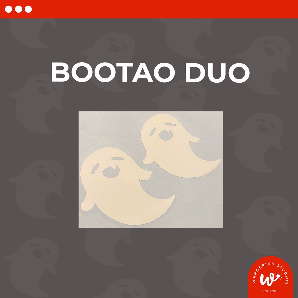 Hutao Boo-tao Ghost Decal Stickers Gift Set Genshin Impact White ...