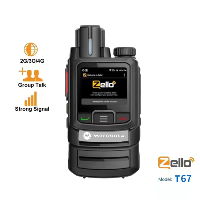 4G Motorola Zello Walkie Talkie T67 SIM Network Radio Long Wifi Range ...