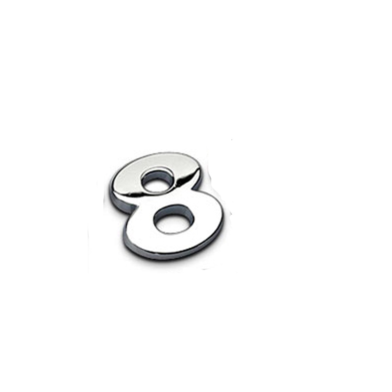 Silver Metal DIY 3D Alphabet Letter Digital Number Car Emblem Sticker 1 ...