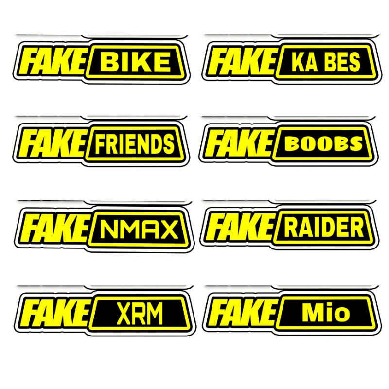 FAKE BIKE MOTOR STICKERS WATERPROOF VINYL PESRSONALIZED | Shopee ...