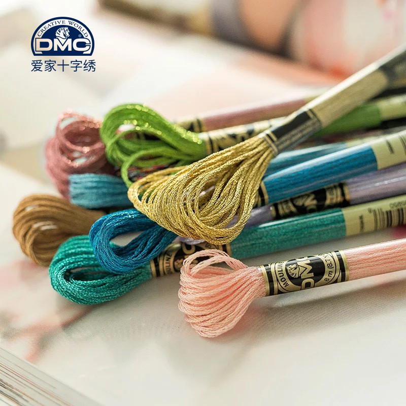 DMC 317W Metallic Light Effect Floss Metallic Embroidery Thread Jewel Effect (8m/8.7y) / Benang ...