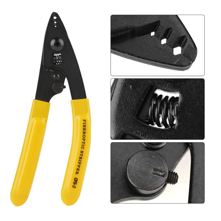 FTTH optic fiber cutter cfs-3 stripper Tri-Hole stripper fiber optic ...