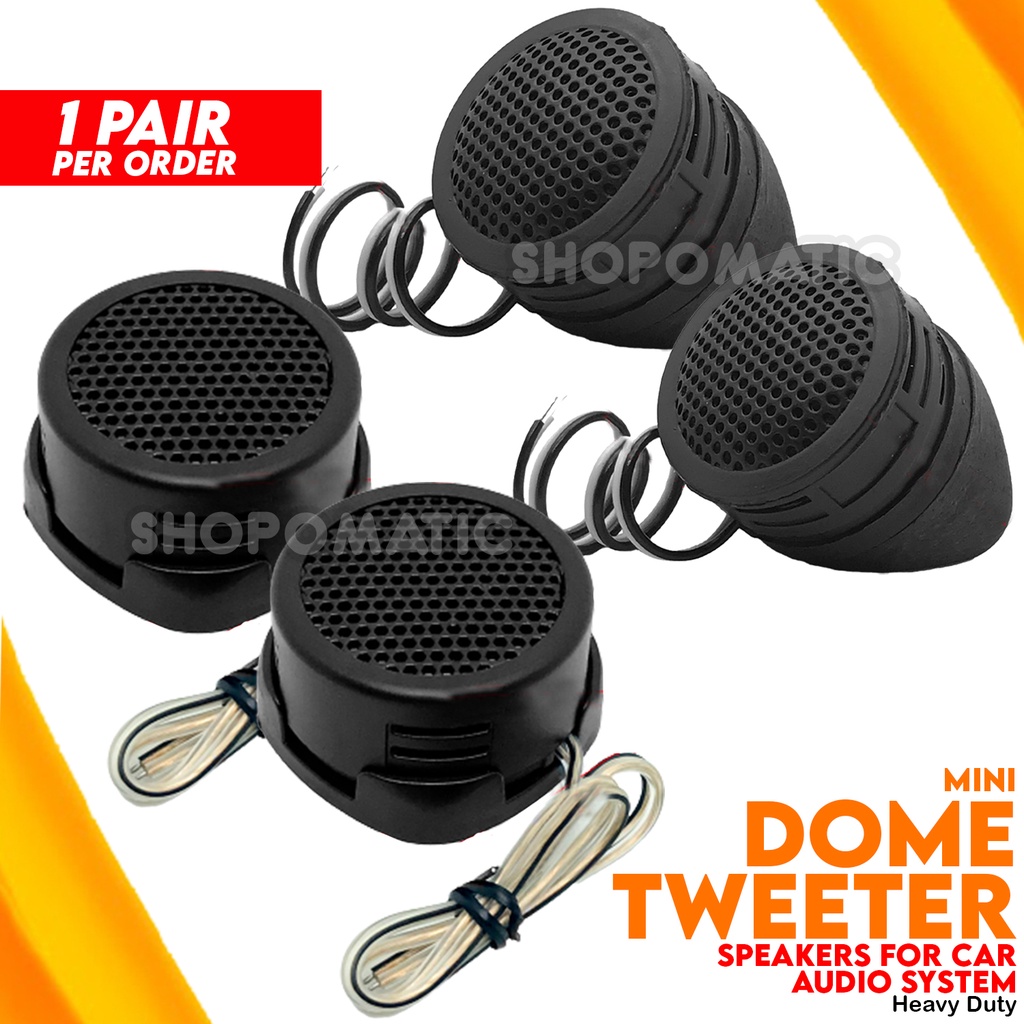 🟧 Mini Dome Tweeter Speakers For Car Audio System (set) 🟧 | Shopee ...