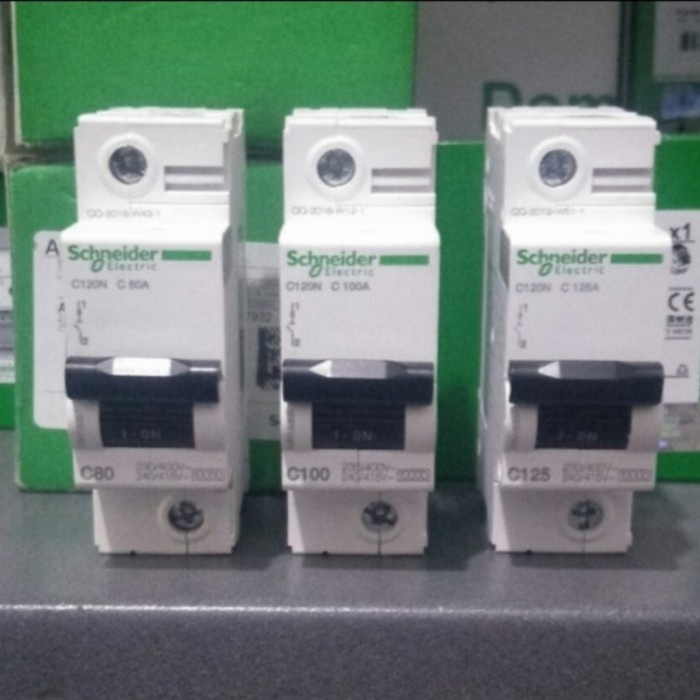 Mcb Schneider C120N 1P 80A, 100A, 125A 1phase 10kA | Shopee Philippines