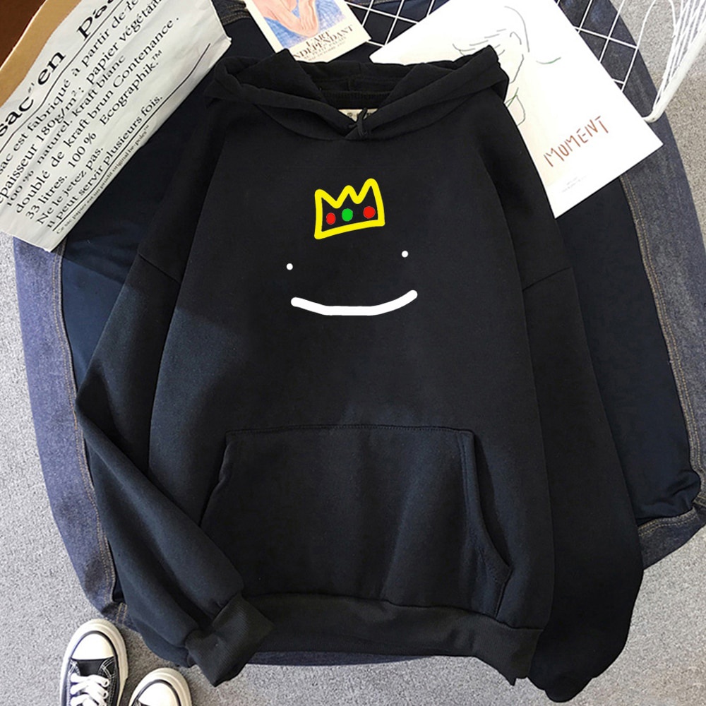 Ranboo X Smiley Face With Crown Hoodie Anime Dream Smp Merch Hoodies ...
