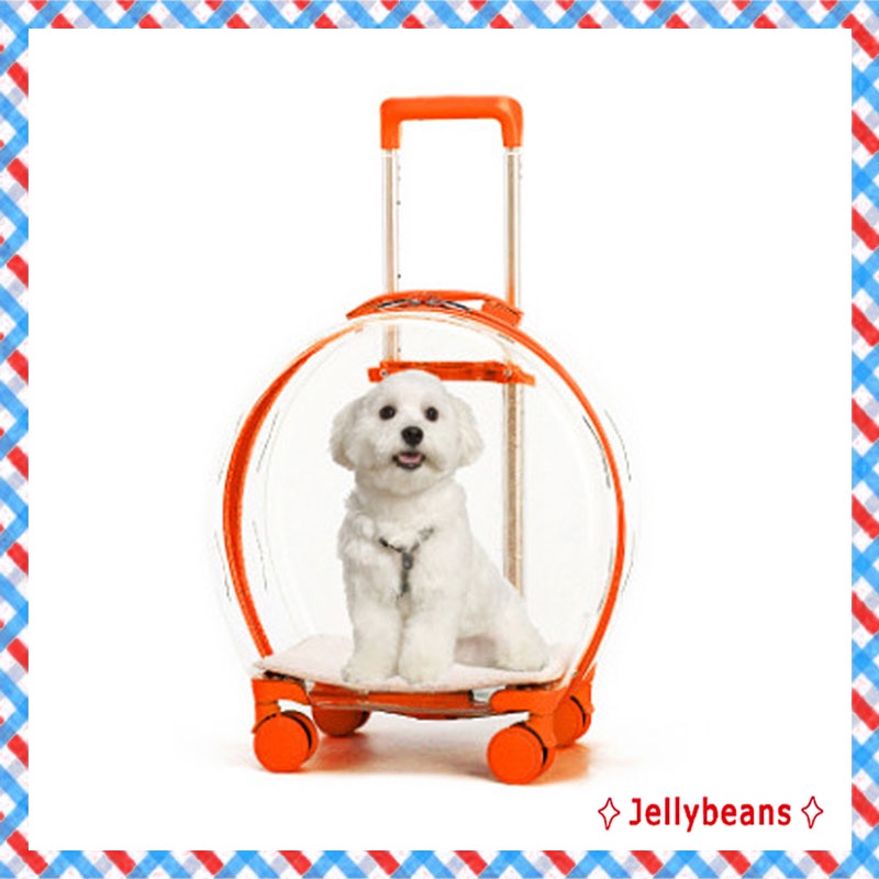 Cat carrier bag Pet trolley bag Dog bag cart, cat cage with wheels ...