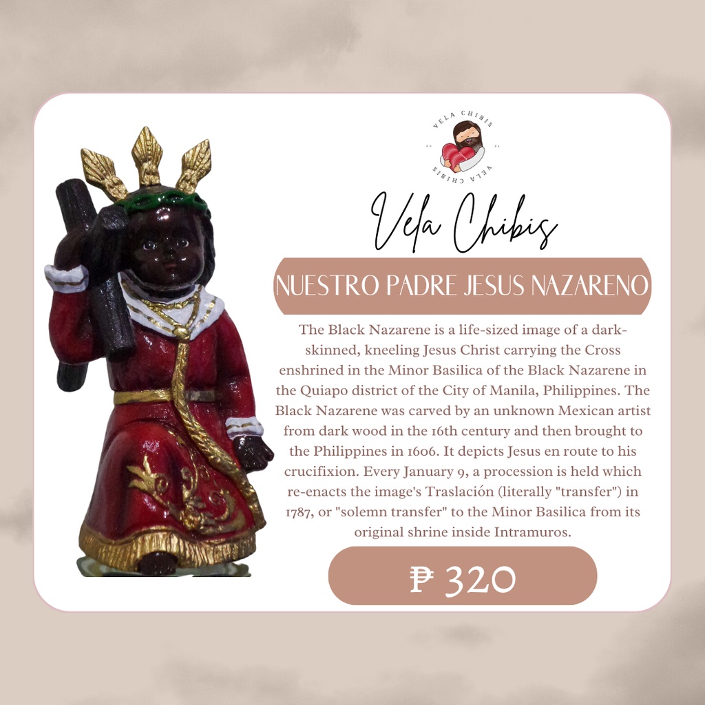 Nuestro Padre Jesus Nazareno Chibi Image / Chibi Saint | Shopee Philippines